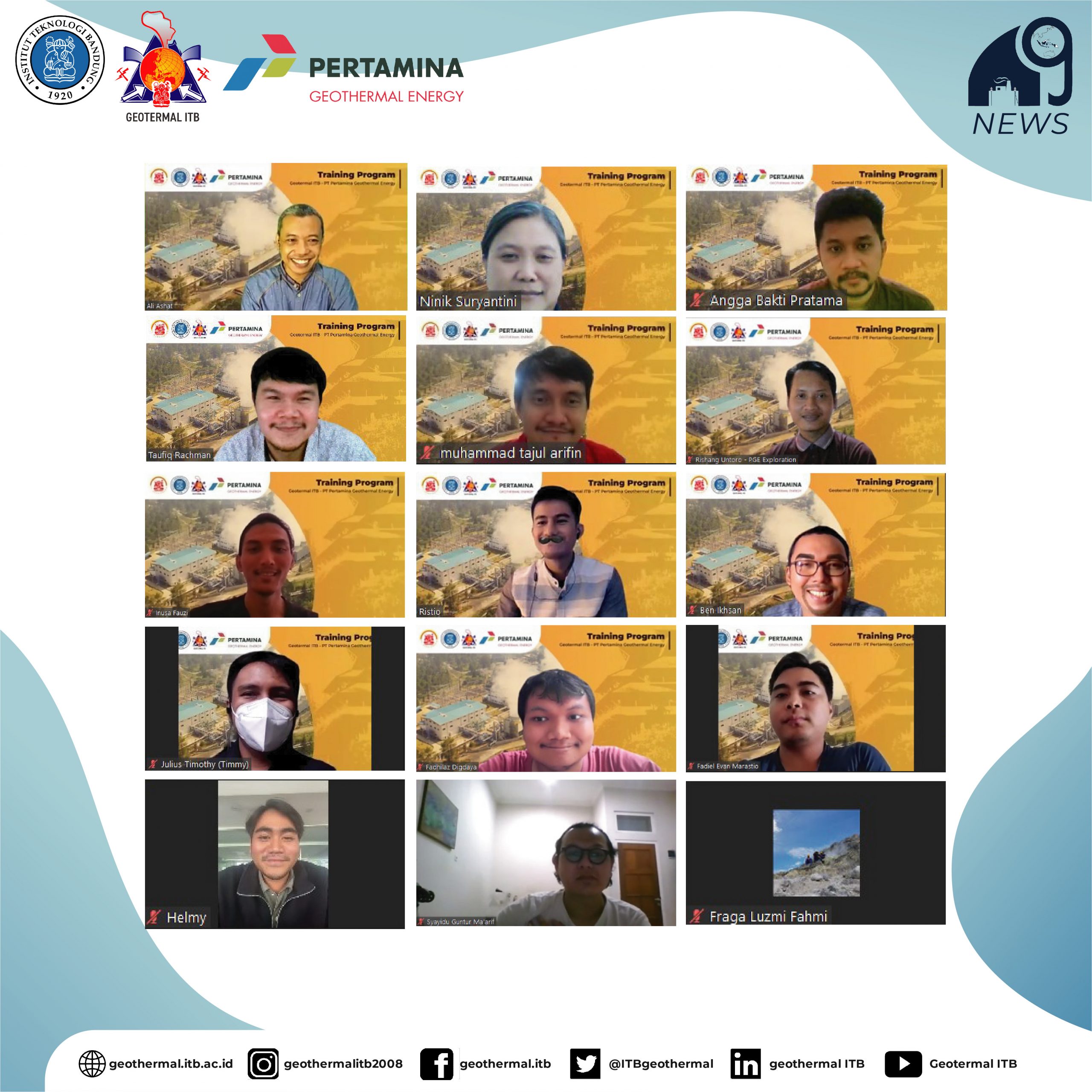 ITB Geothermal and PT Pertamina Geothermal Energy held Geothermal Training Program – Geothermal ...